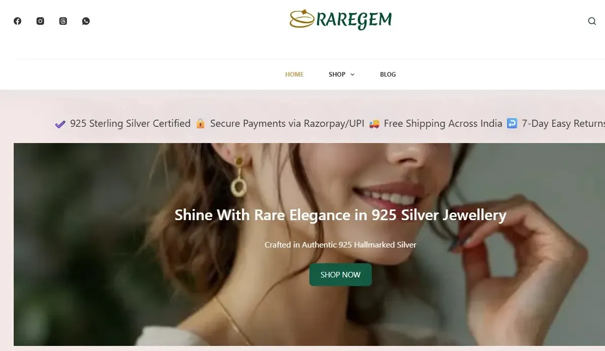 Italian Non-Studded Earrings | Aesthetic Design | Premium Silver ...