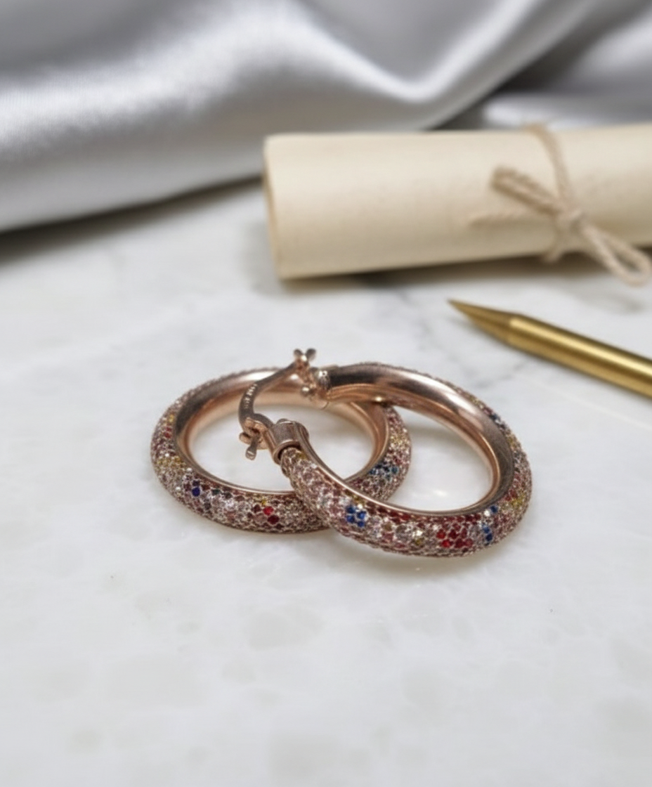 Ring Earrings | 925 Silver Jewellery - Rare Gem